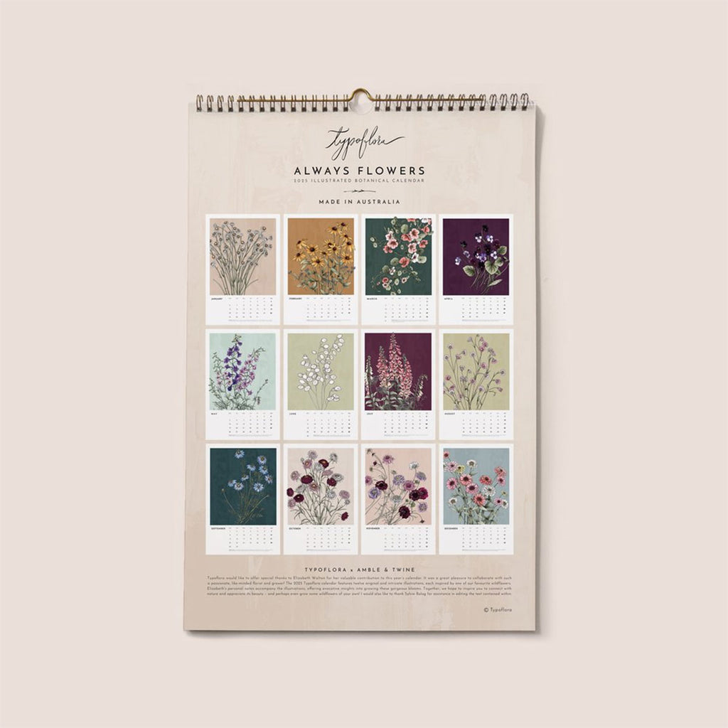 Calendar 2025 Botanical - Typoflora – National Museum Australia