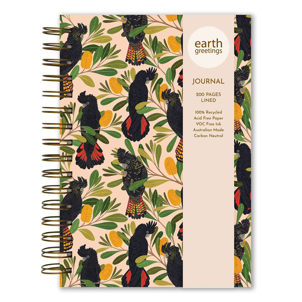 A5 Journal Lined Cockatoos & Banksia - Earth Greetings – National Museum Australia