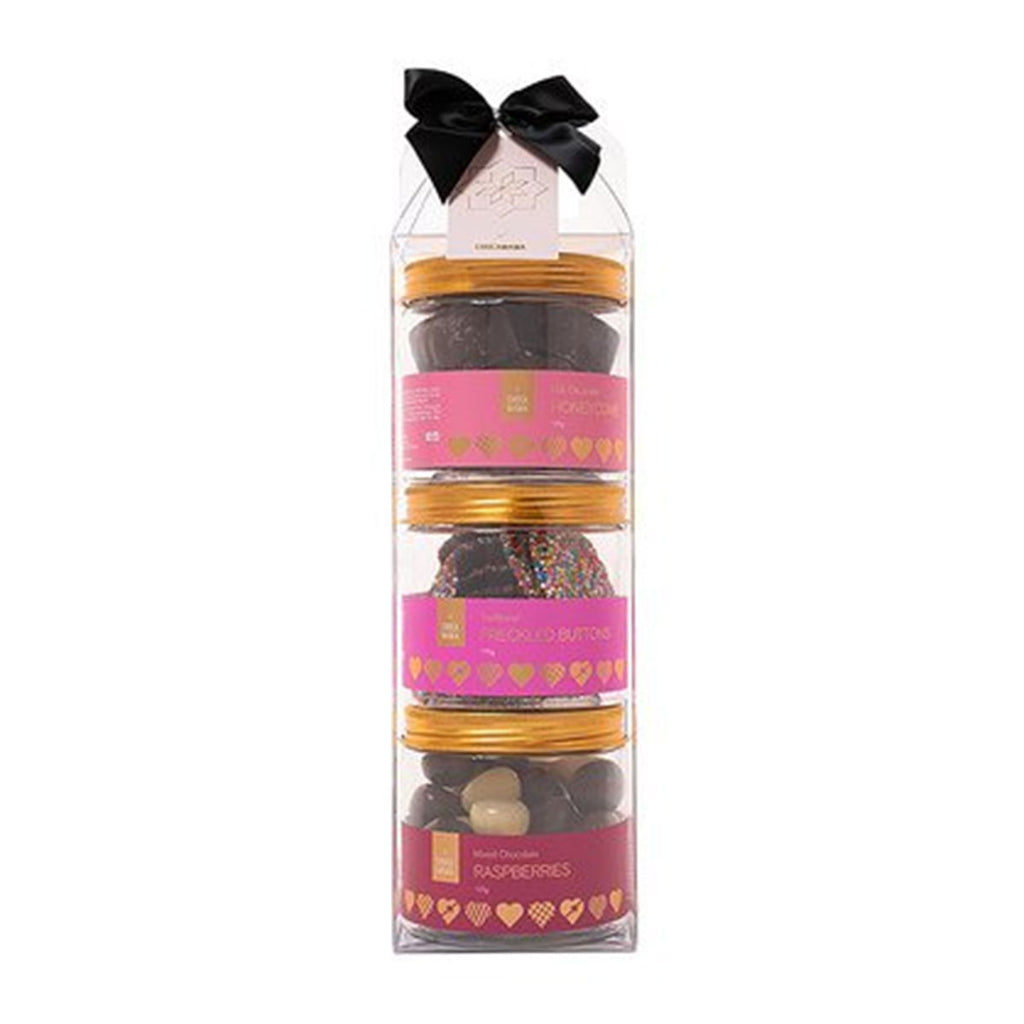 Feel The Love 1 x Honeycomb/Freckles/Mixed Choc Raspberries Tall Gift ...