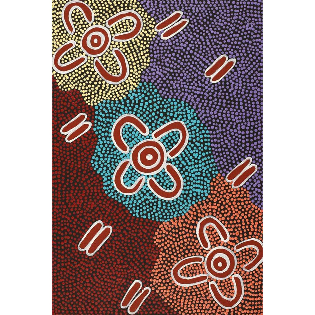 Painting 46x30cm Justine Nakamarra Nelson Yarla Jukurrpa (Bush Potato ...
