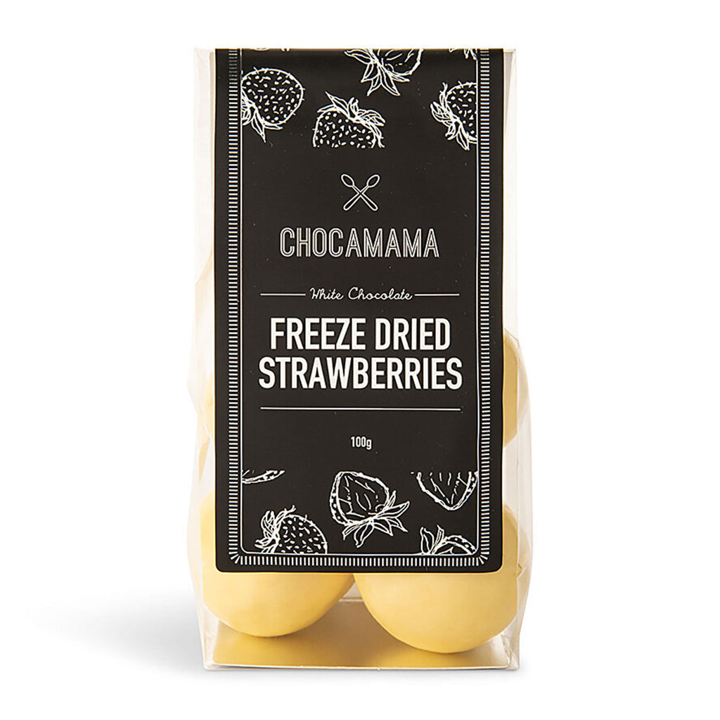 Stand up Bag White Chocolate Freeze Dried Strawberries 100g - Chocamama ...