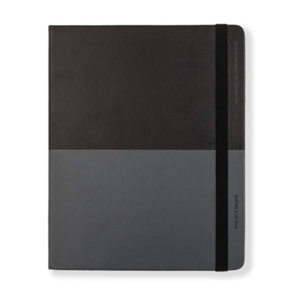 Classic Wrap Notebook Ruled A5 Cropped Black and Grey Any Day Now ...