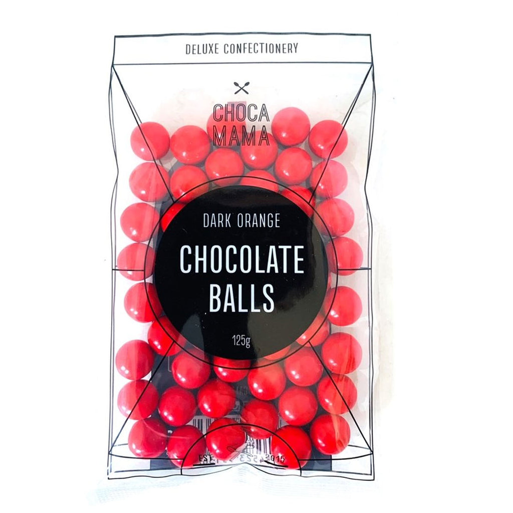 Dark Orange Chocolate Balls 125g - Chocamama – National Museum Australia