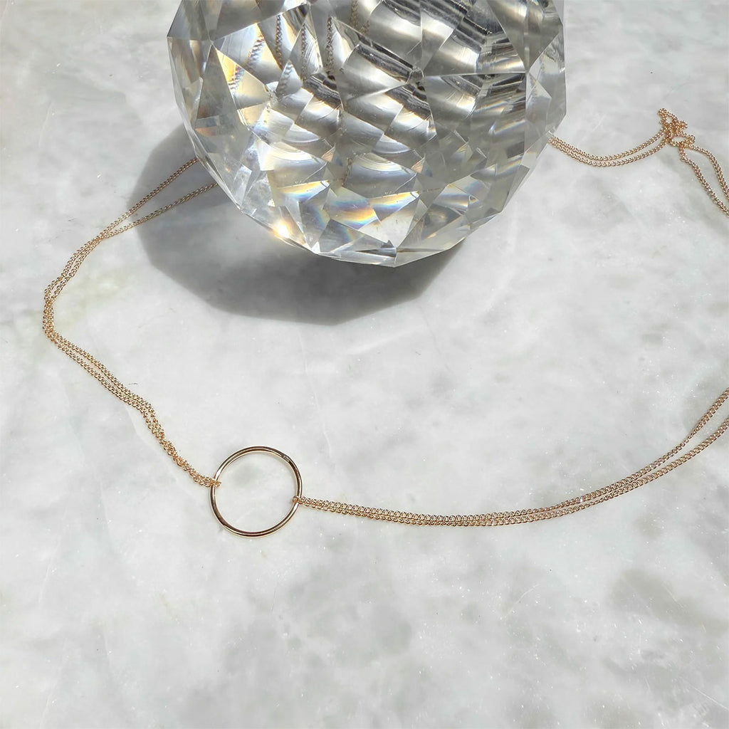 Chain Necklace Gold Hoop Double Chain 45cm - Amy Tamblyn – National ...