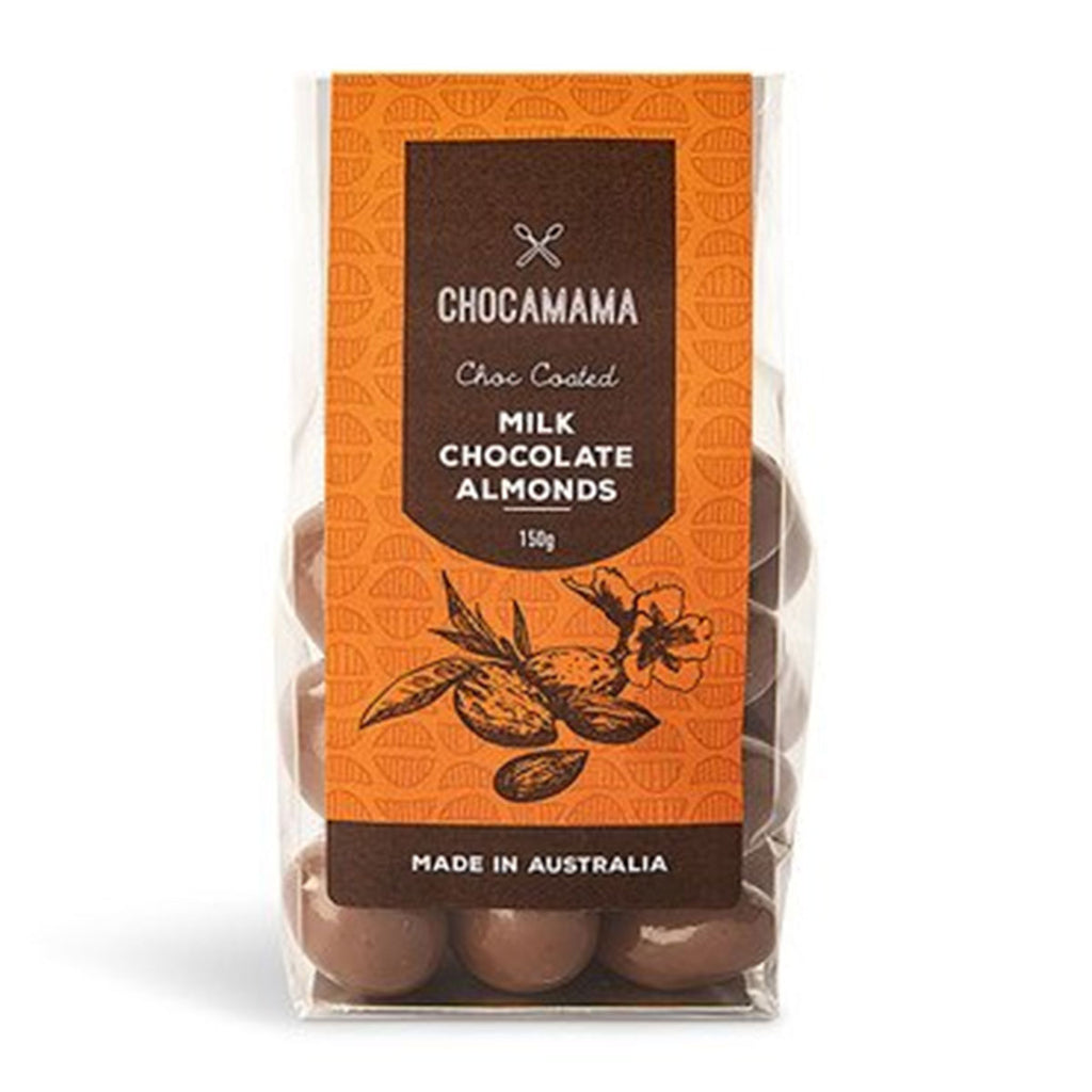 Stand up Bag Milk Almonds 125g - Chocomama – National Museum Australia