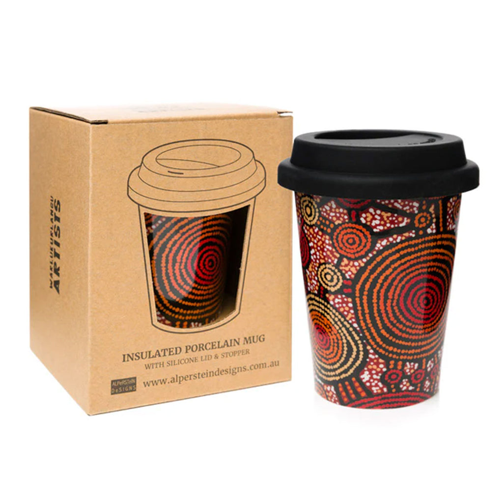 Insulated Mug Teddy Gibson - Warlukurlangu – National Museum Australia