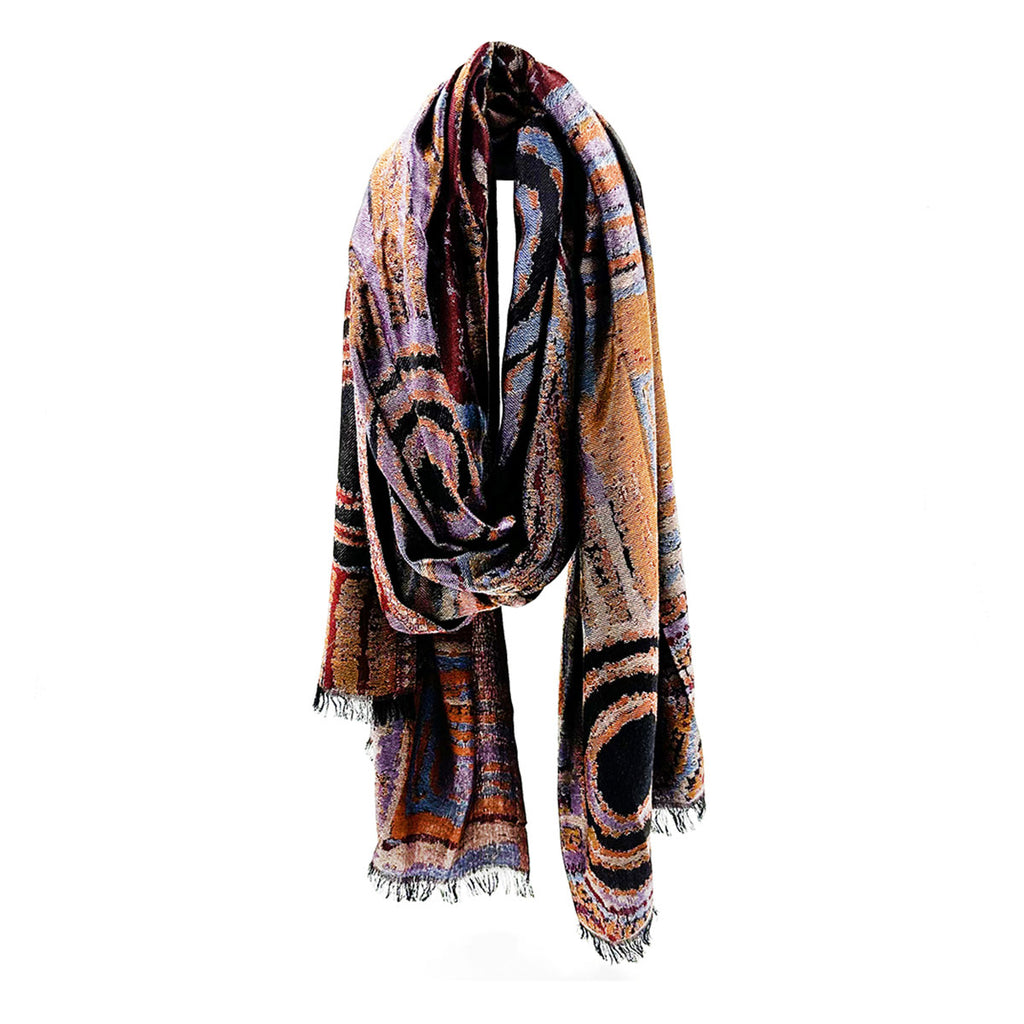 Scarf Lenzig Modal Mary Napangardi Brown AMAB665- Better World Arts ...
