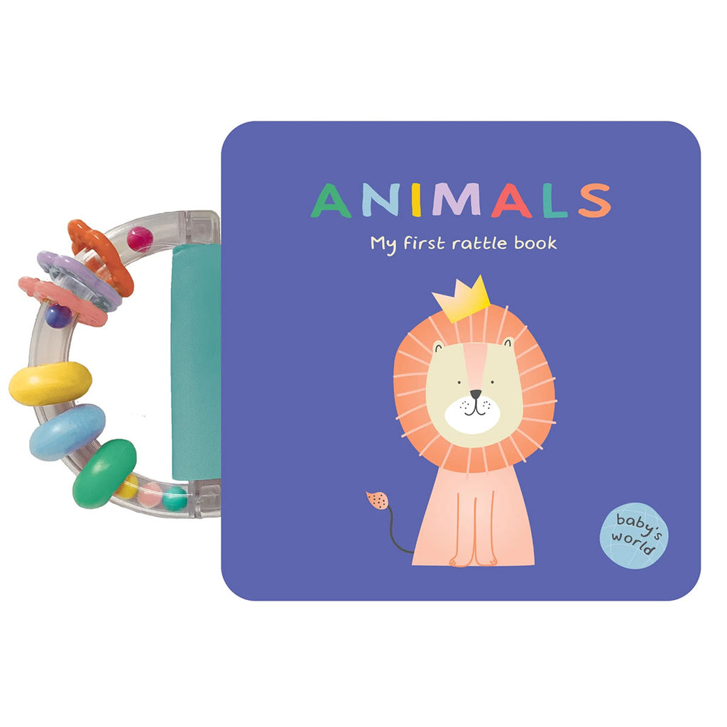 Babys World Rattle Handle Board Book Animals – National Museum Australia