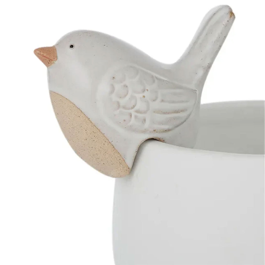 Bree Bird Cer Pot Hanger White Natural - Coast to Coast – National ...