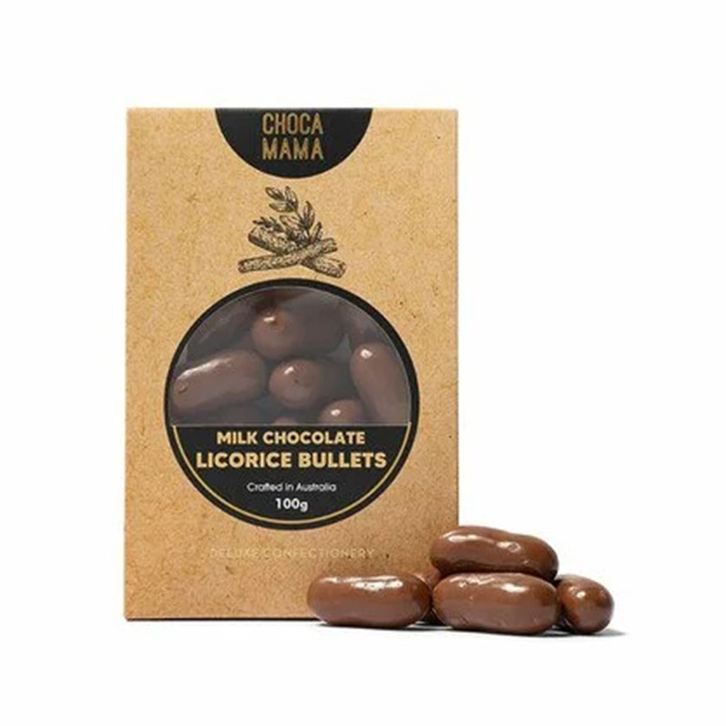 Liquorice Bullets Milk Chocolate 100g - Chocomama – National Museum ...