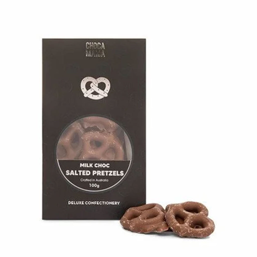 Salted Pretzels Milk Chocolate 100g - Chocomama – National Museum Australia