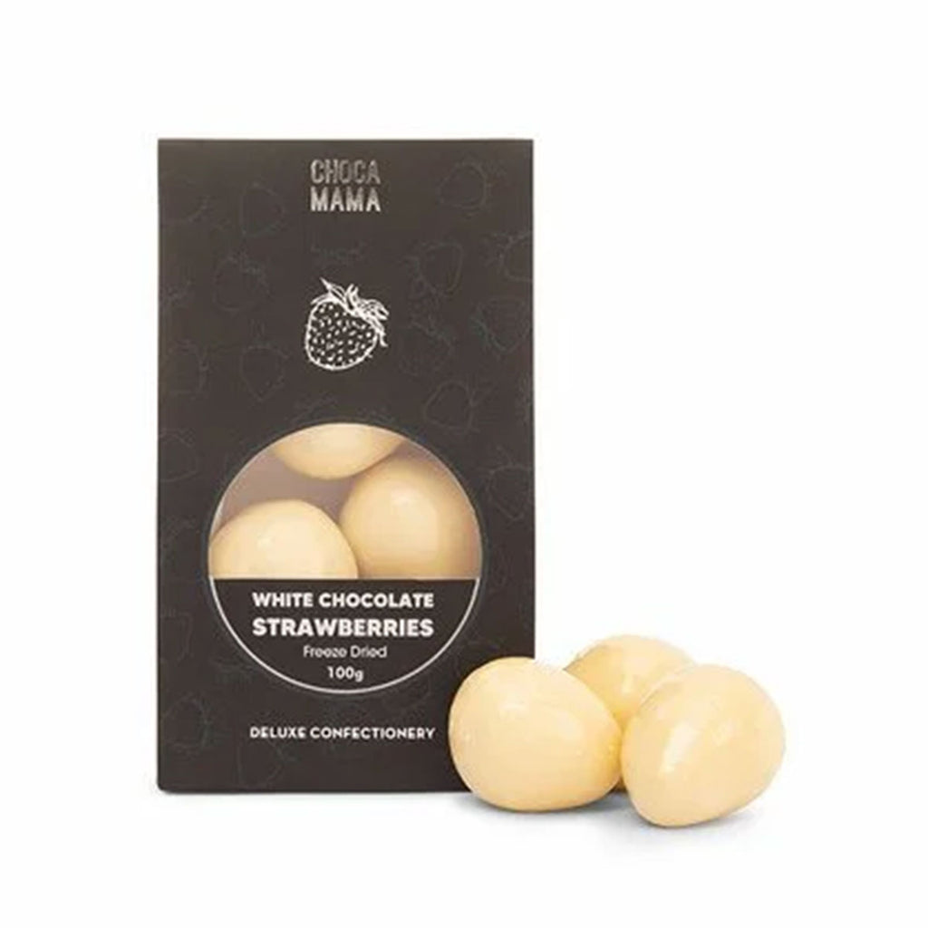 Strawberries White Chocolate 100g - Chocomama – National Museum Australia