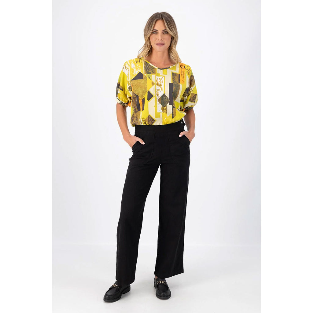 Peggy Long Pants Lino Black in Linen - Olga De Polga – National Museum ...