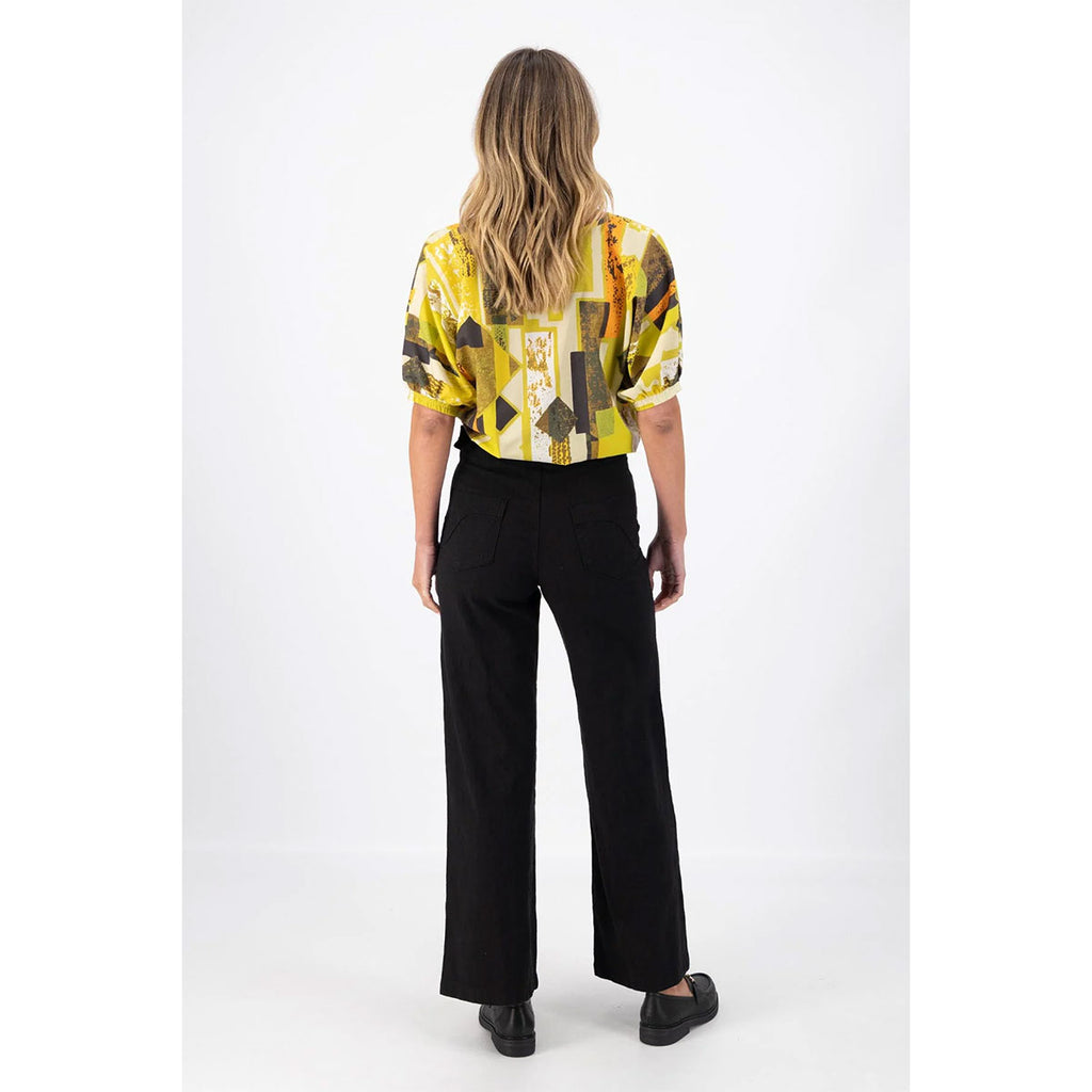 Peggy Long Pants Lino Black in Linen - Olga De Polga – National Museum ...