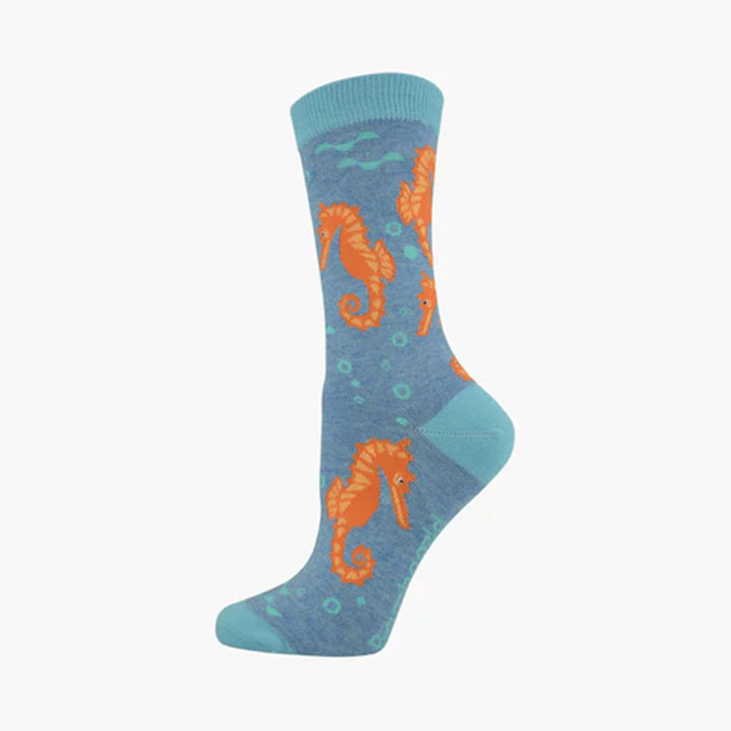 Sock Seahorse Blue W2-8 - PussyFoot Socks – National Museum Australia
