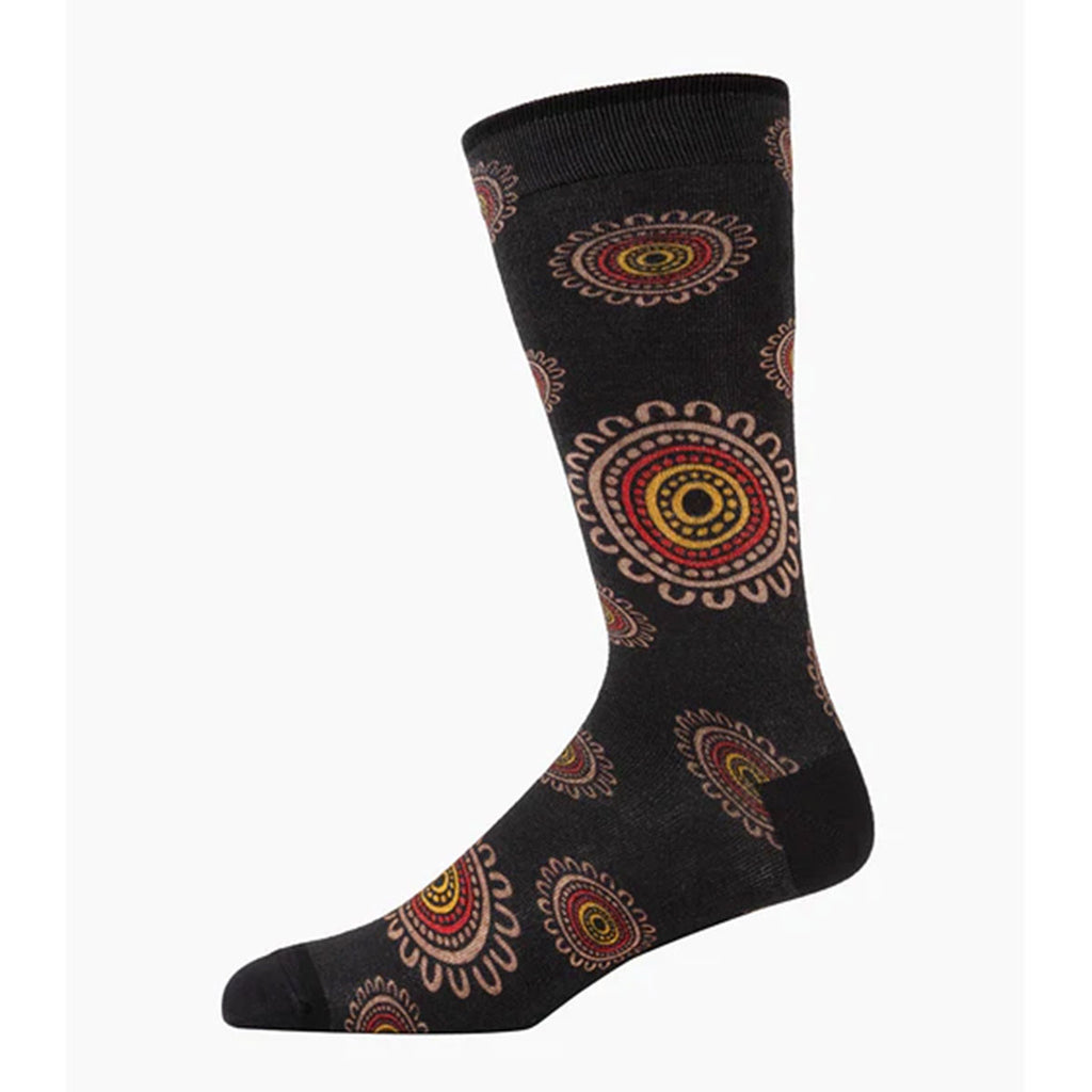 Sock Native Australian Campfire Black Bamboo R7-11 - Pussyfoot Socks ...