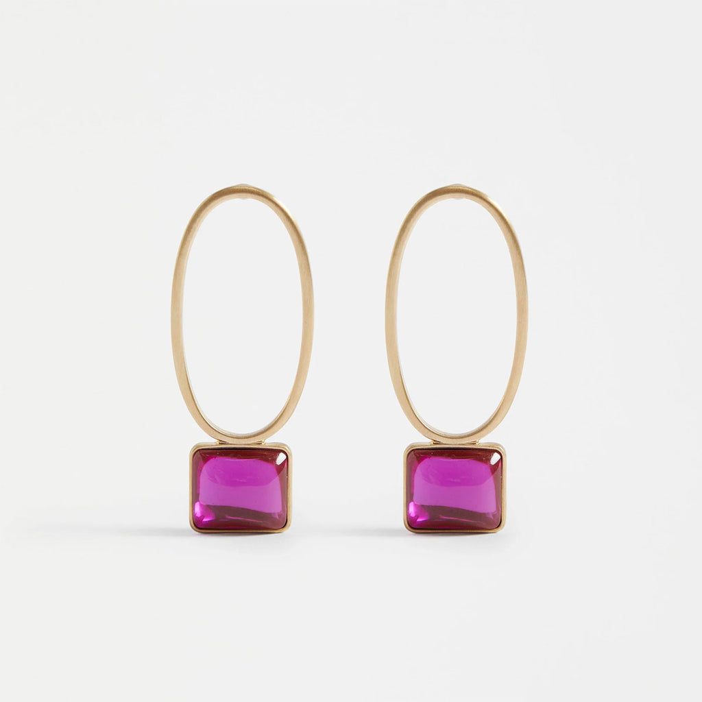 Earrings Stal Drop Hot Pink - Elk – National Museum Australia
