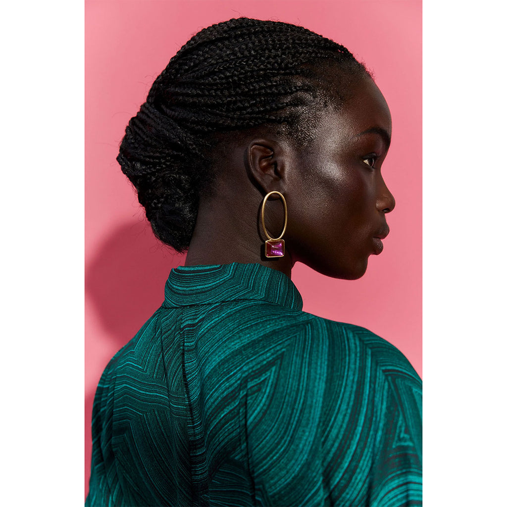 Earrings Stal Drop Hot Pink - Elk – National Museum Australia