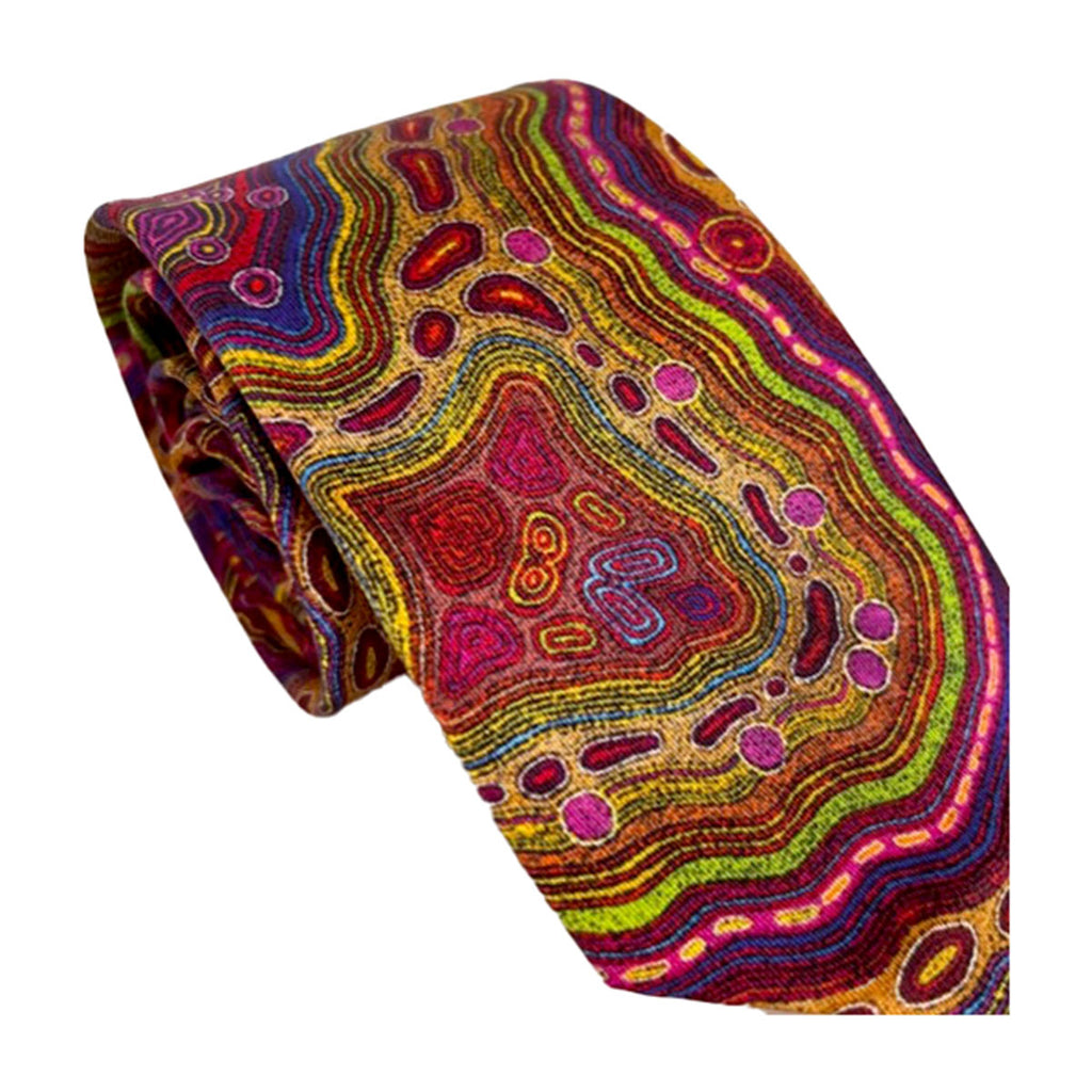 Tie Silk Multi - Dreamtimez – National Museum Australia