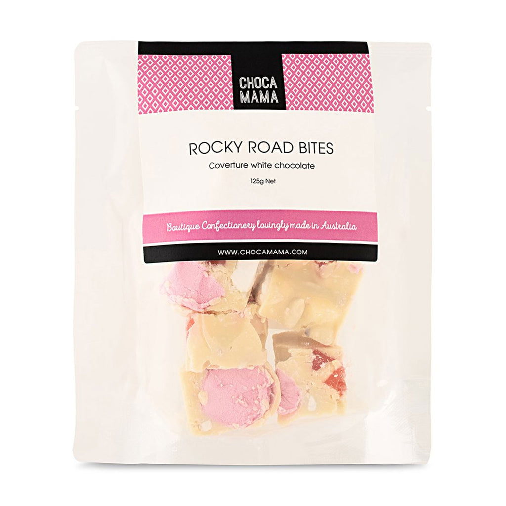 White Rocky Road Bites 125g - Chocomama – National Museum Australia