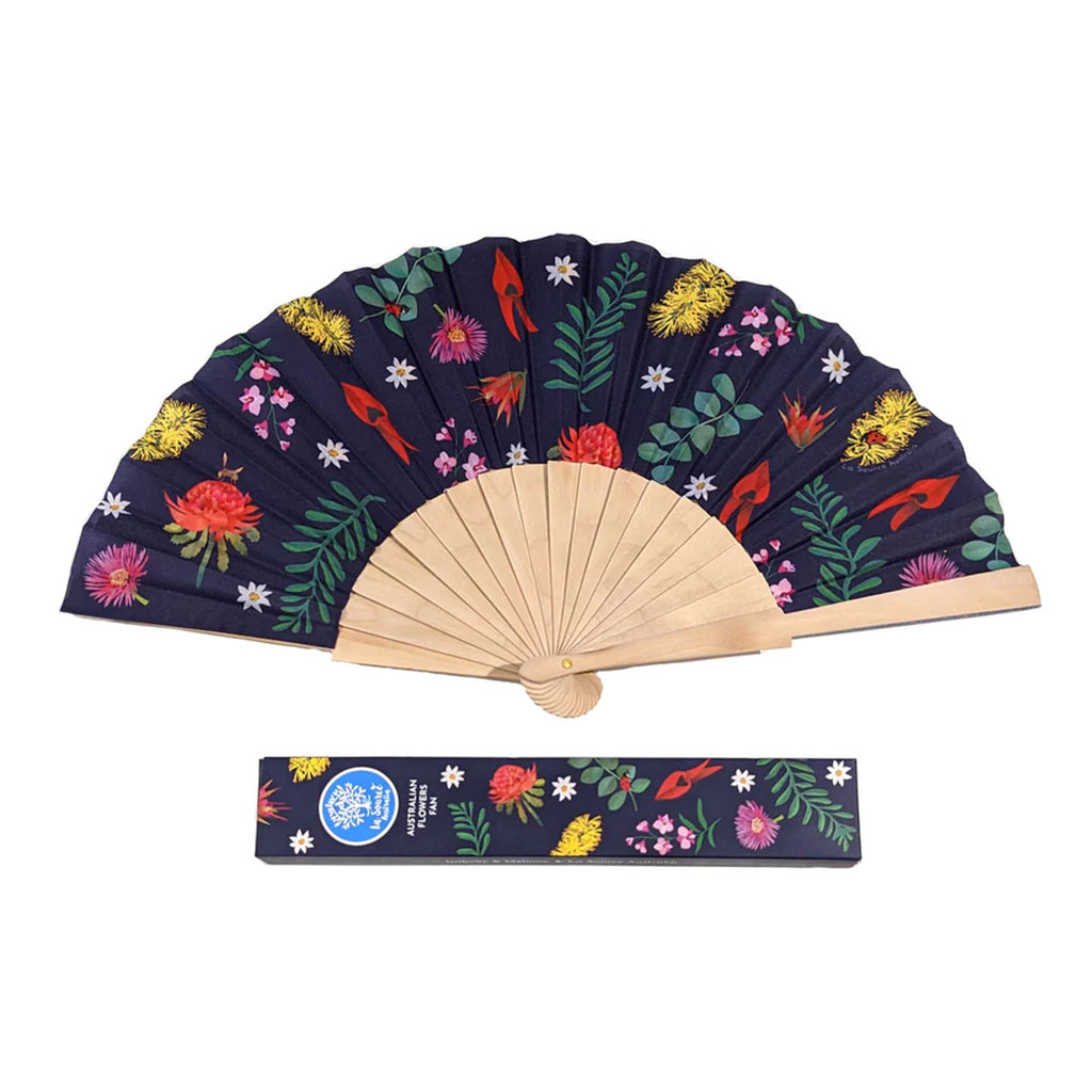 Wooden Fan Australian Flowers - La Source – National Museum Australia