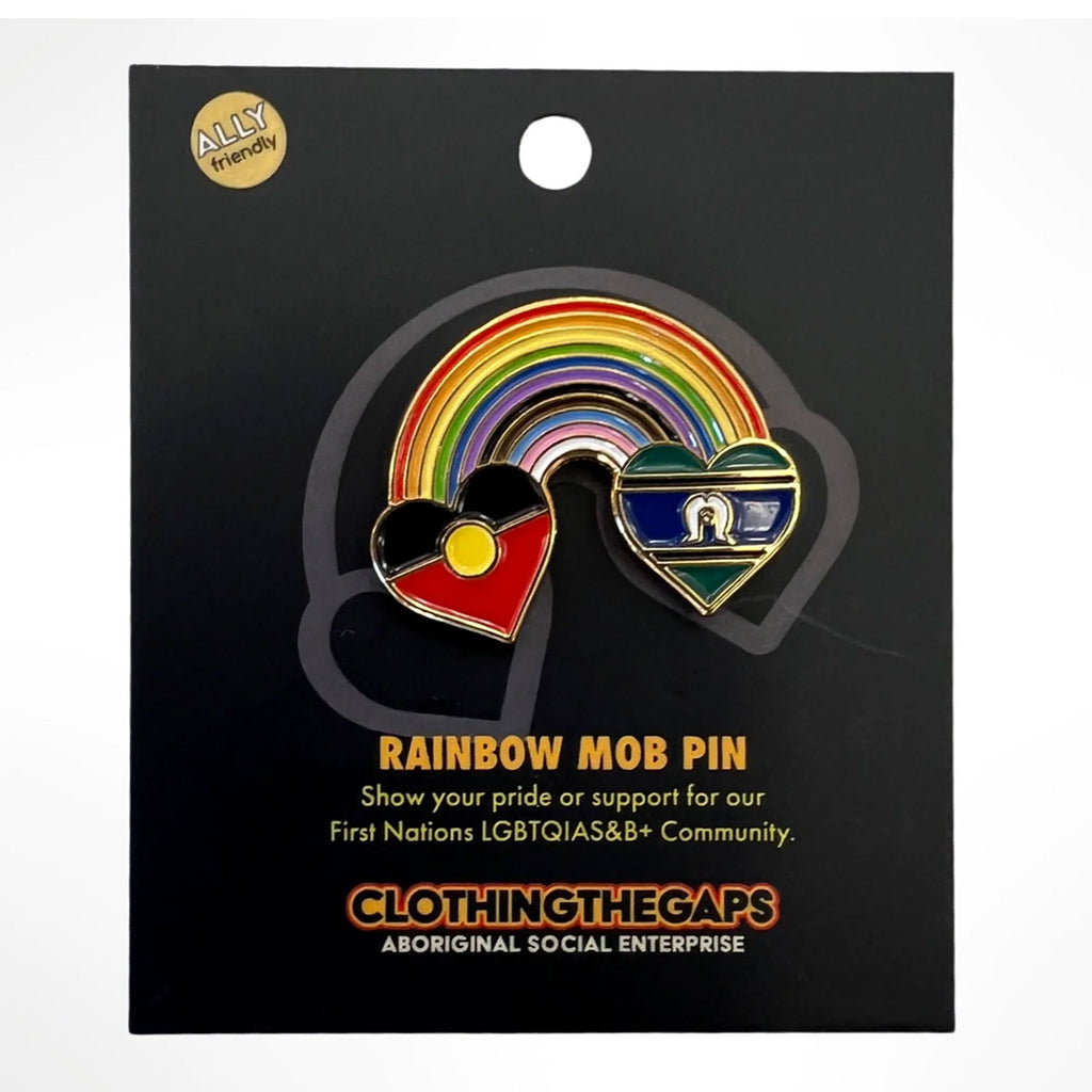 Rainbow Mob Pin - Clothing The Gaps – National Museum Australia