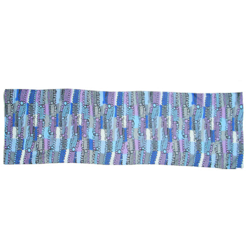 Scarf Judy Martin Patchwork Blue - Outstations – National Museum Australia
