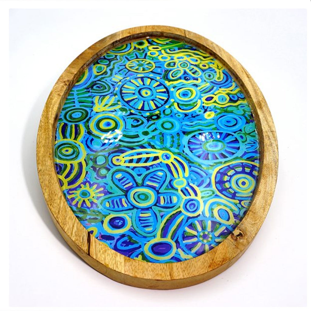 Platter Wood & Resin 37 x 26cm Cedric Varcoe CVA748 - Better World Arts ...
