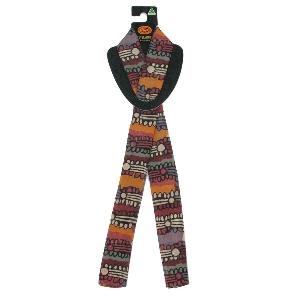 Scarf Judy Martin Patchwork Rust - Outstations – National Museum Australia